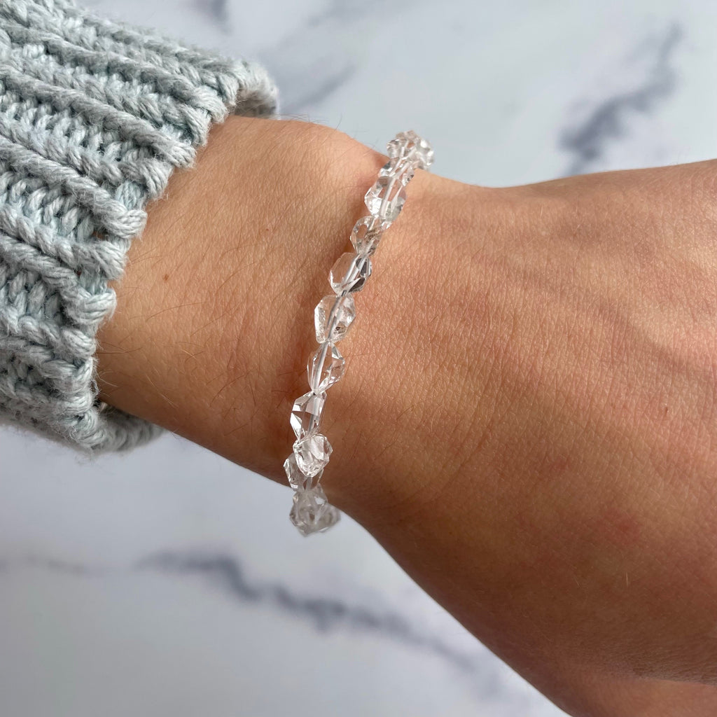 Oval Herkimer Diamond Bracelet