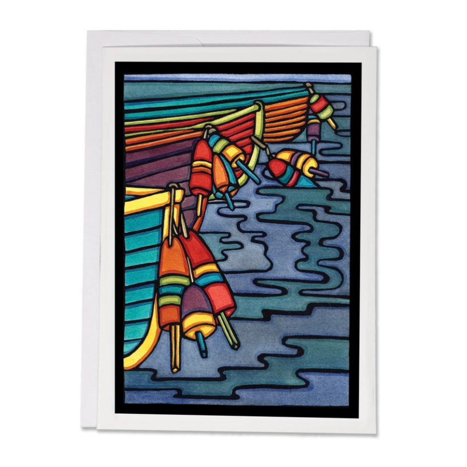 Greeting Card (Boats and Buoys) – The Golden Cleat