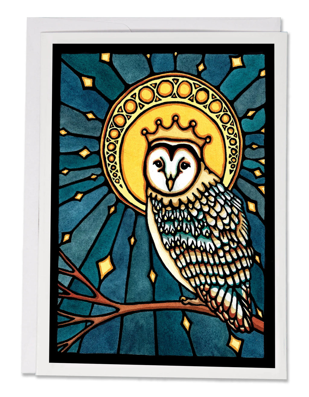 Greeting Card Owl Crown – The Golden Cleat
