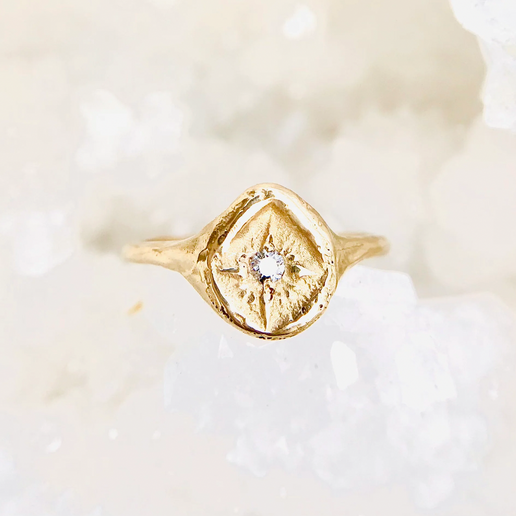 So Blessed Small Signet Ring – The Golden Cleat