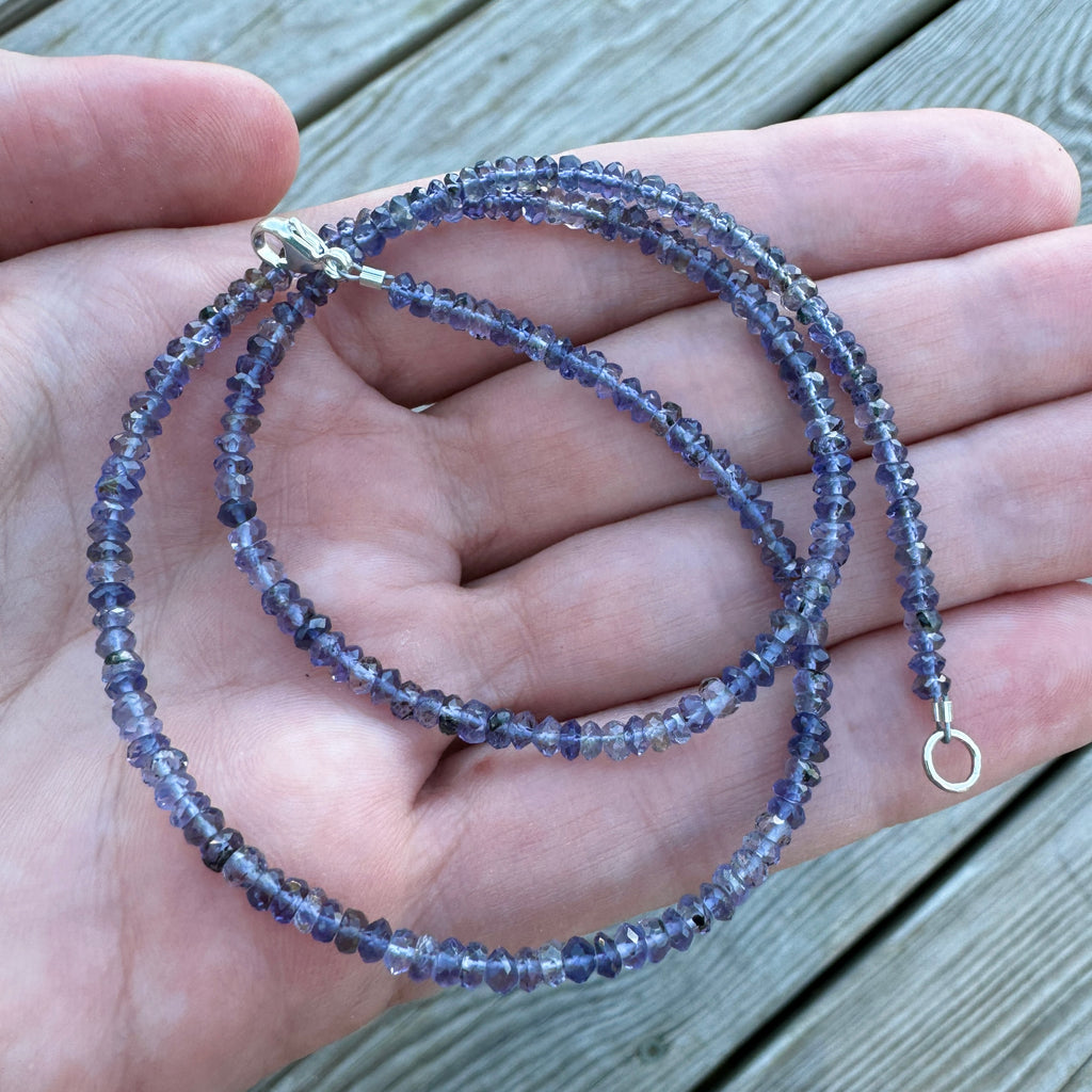 Claspless Small Iolite Strand – The Golden Cleat