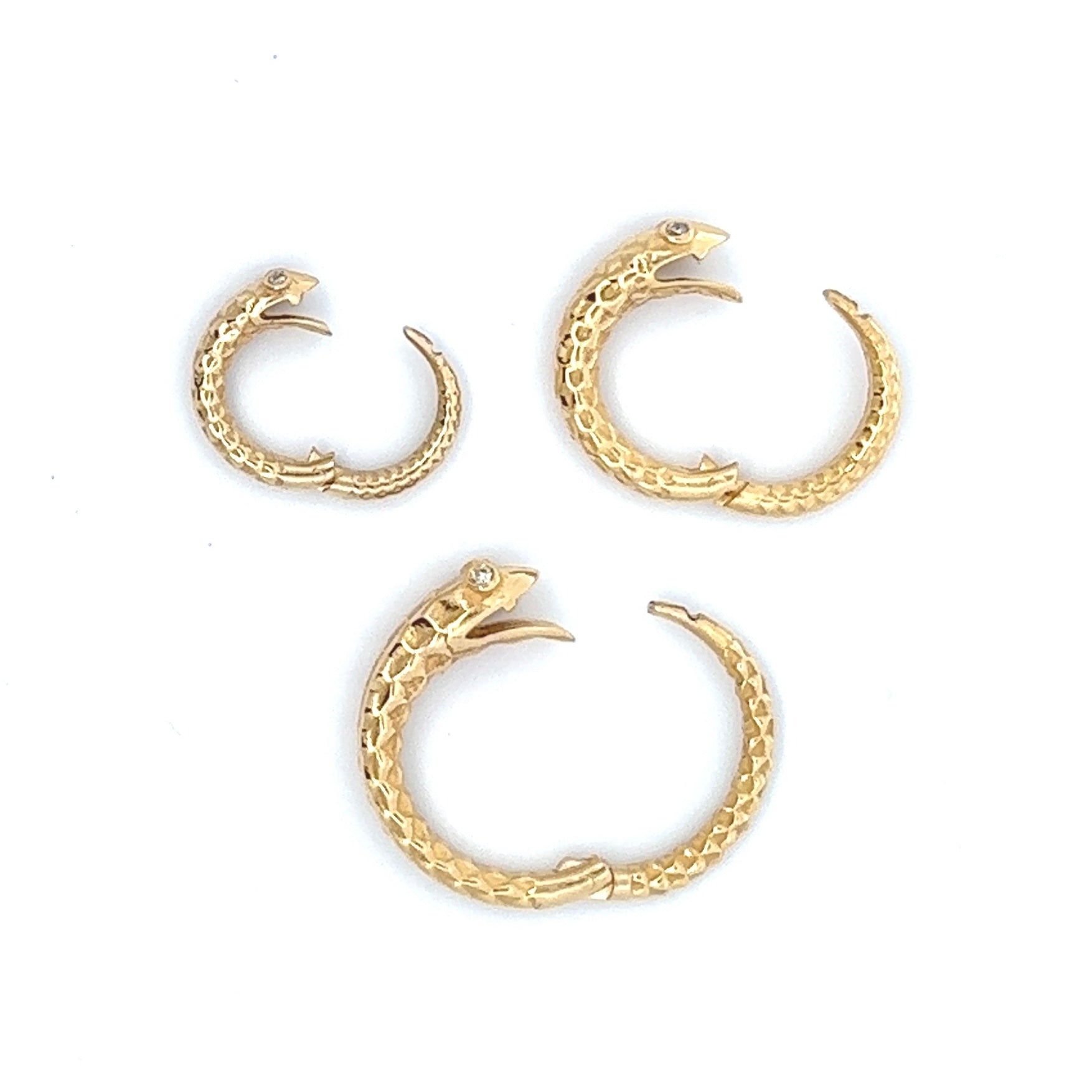 Small Snake Invisible Clasp with Diamond Eyes – The Golden Cleat