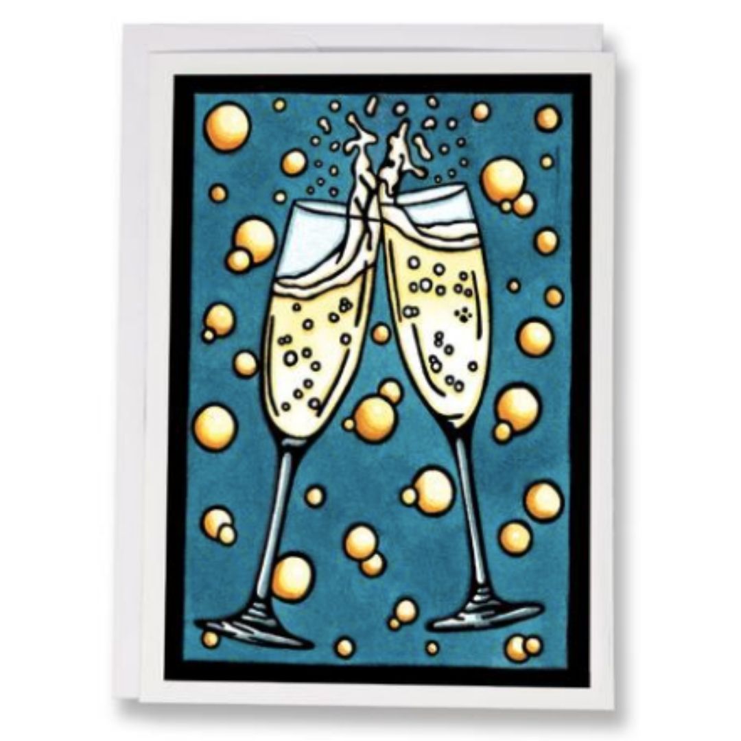 Greeting Card (Champagne) – The Golden Cleat
